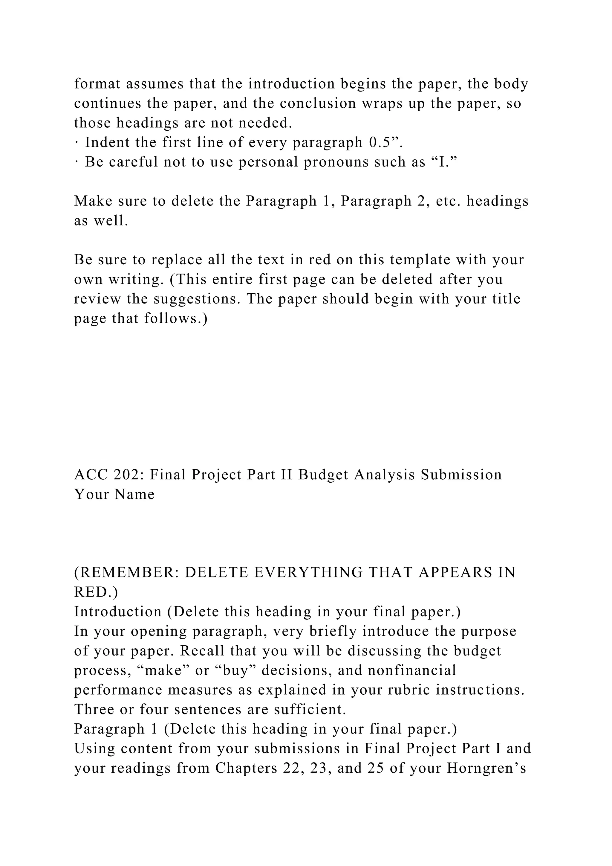 ACC 202 Final Project Part I Budget Variance Report Sub.docx