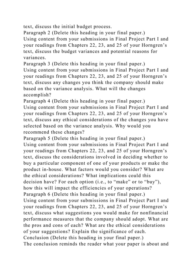 ACC 202 Final Project Part I Budget Variance Report Sub.docx