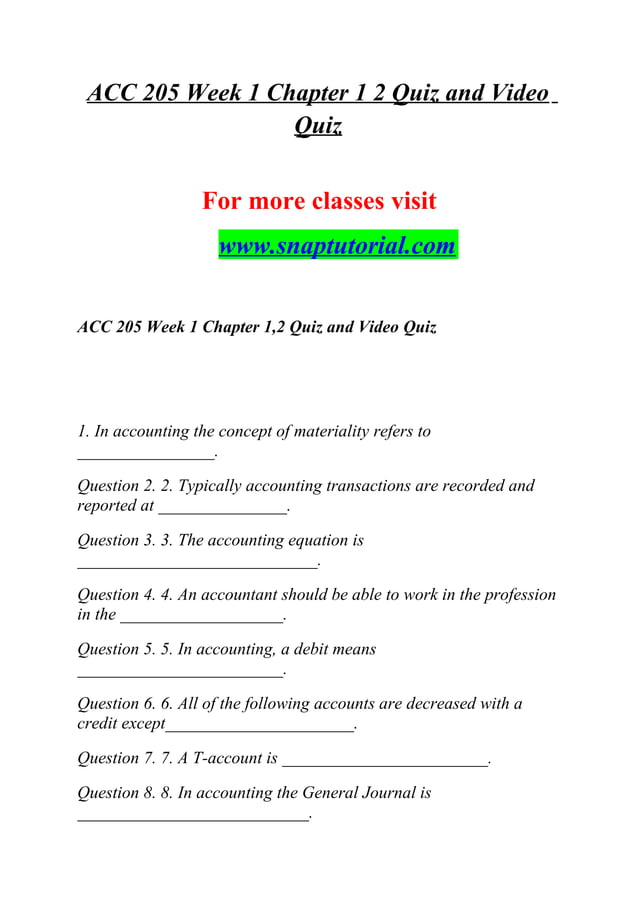 ACC 205 Effective Communication / snaptutorial.com