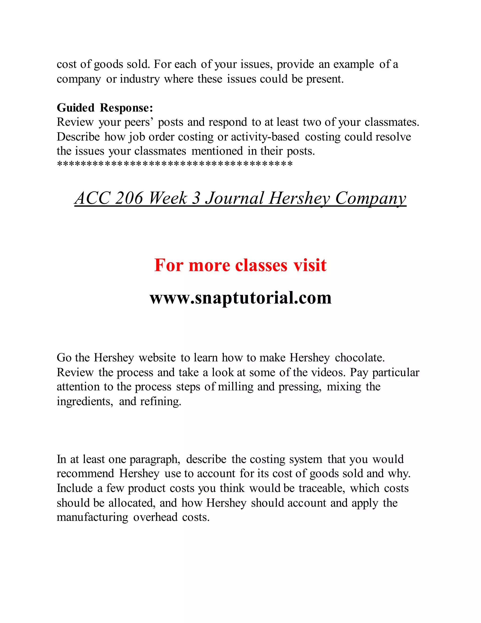 ACC 206 Education Specialist / snaptutorial.com