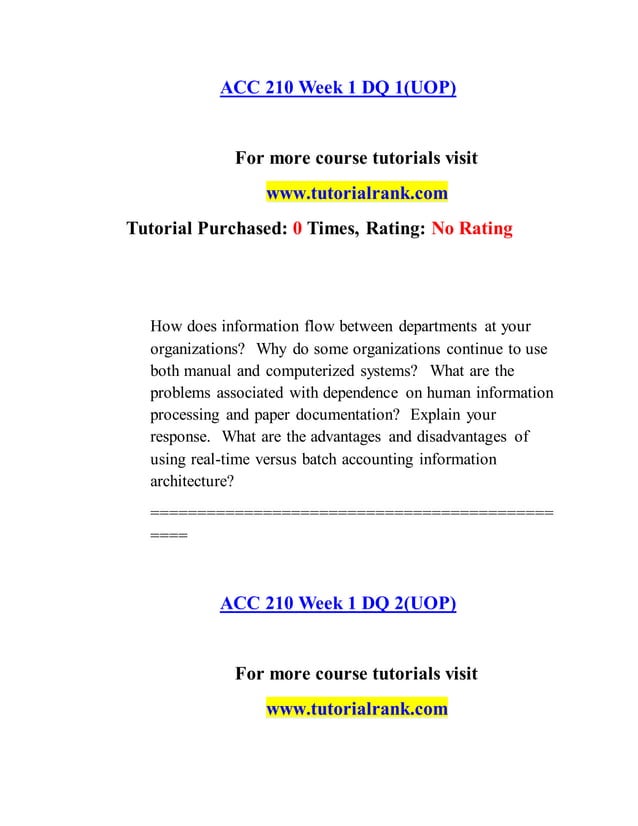 ACC 210 Effective Communication/tutorialrank.com
