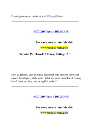 ACC 210 Effective Communication/tutorialrank.com
