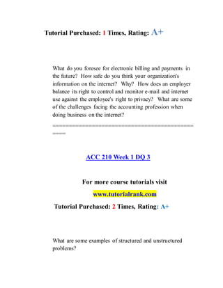 ACC 210 Effective Communication/tutorialrank.com