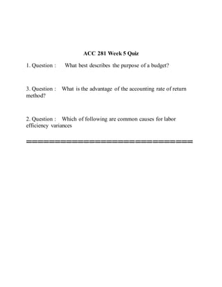 ACC 281 Expect Success/newtonhelp.com