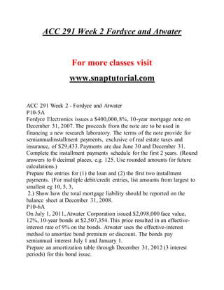 Acc 291 Effective Communication / snaptutorial.com