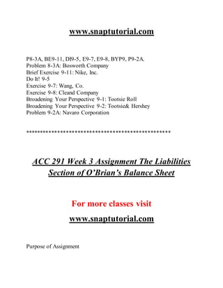 Acc 291 Effective Communication / snaptutorial.com