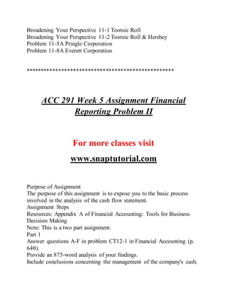 Acc 291 Effective Communication / snaptutorial.com