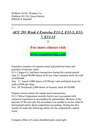 Acc 291 Enhance teaching-snaptutorial.com