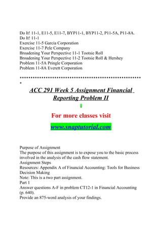 Acc 291 Enhance teaching-snaptutorial.com