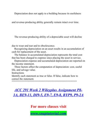 Acc 291 Exceptional Education / snaptutorial.com