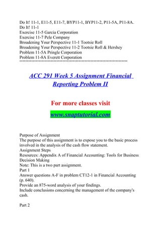 Acc 291 Exceptional Education / snaptutorial.com