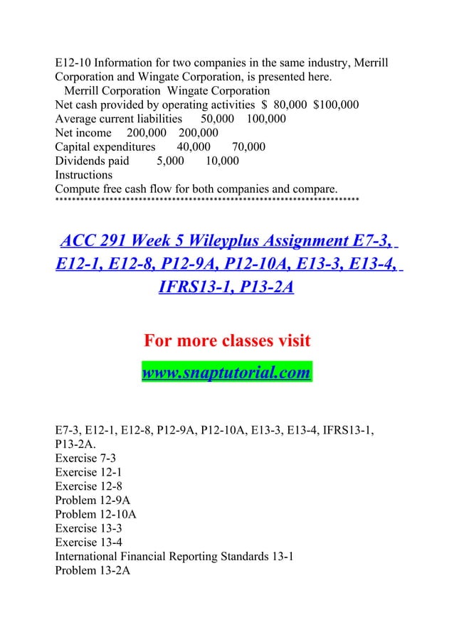 Acc 291 Exceptional Education / snaptutorial.com