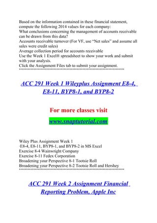 Acc 291 Exceptional Education / snaptutorial.com