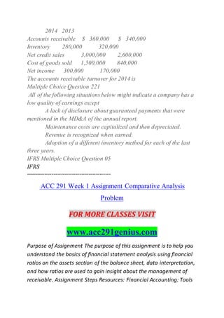 Acc 291 genius | PDF