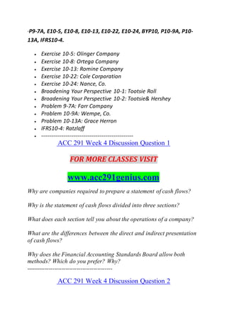 Acc 291 genius | PDF