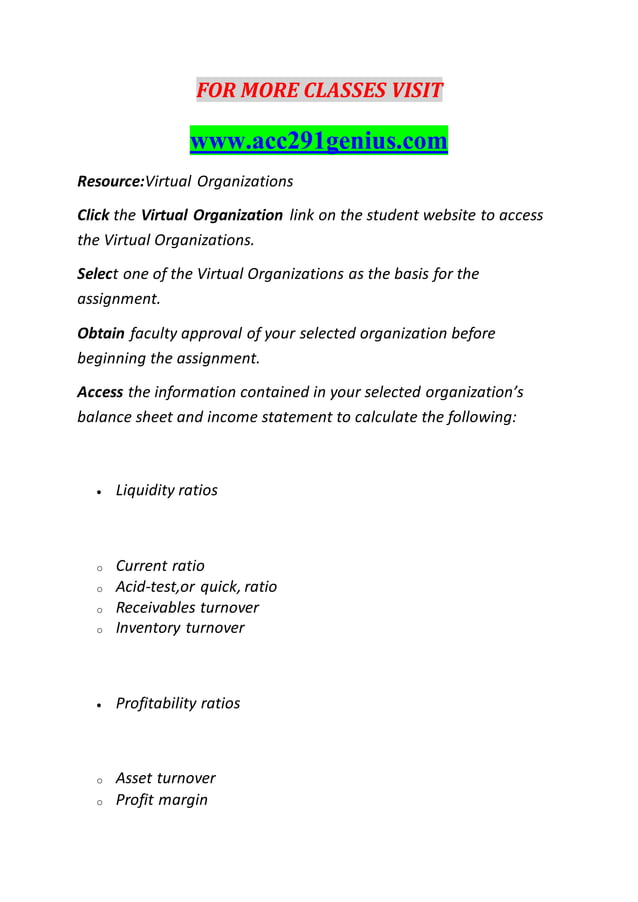 Acc 291 genius | PDF