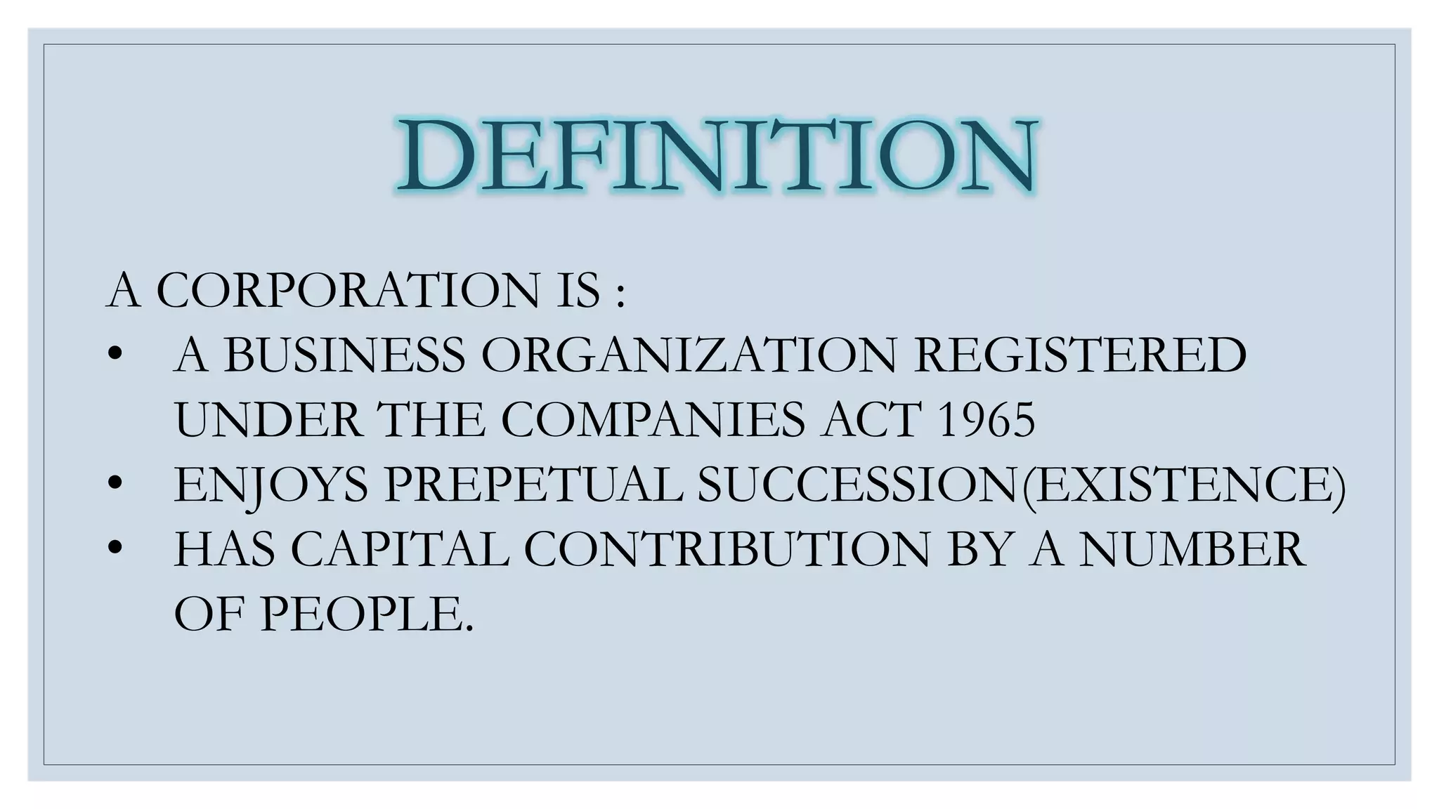 INTRO TO CORPORATIONS | PPTX