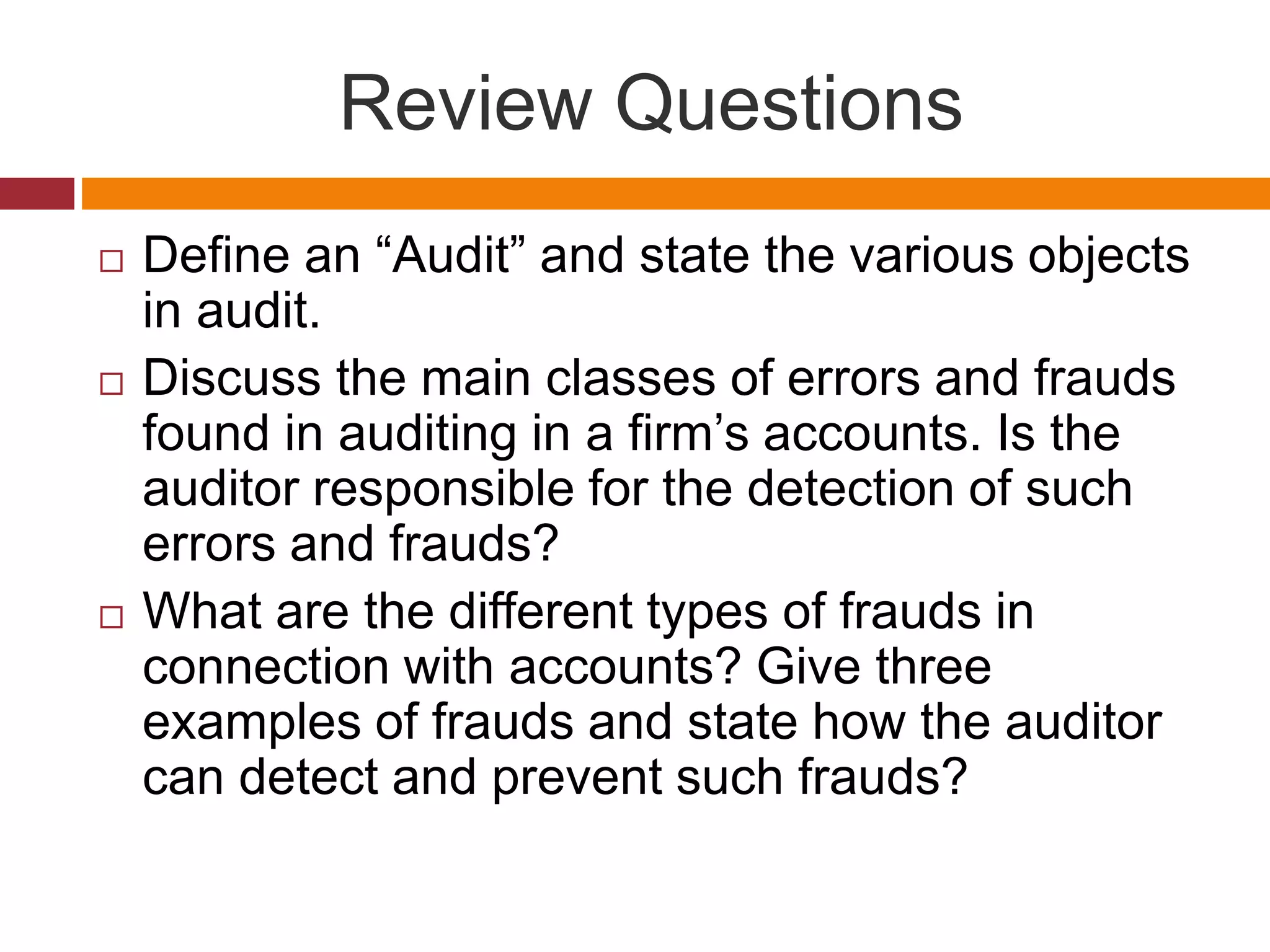 Auditing Chapter 1 | PPTX