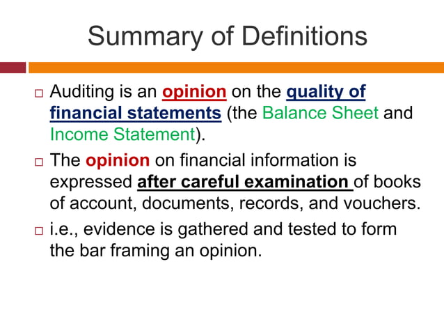 Auditing Chapter 1 | PPTX