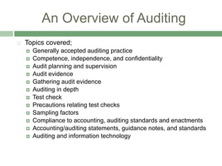 Auditing Chapter 2 | PPTX