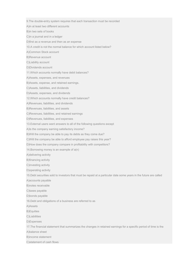 Acc 300 final exam | PDF