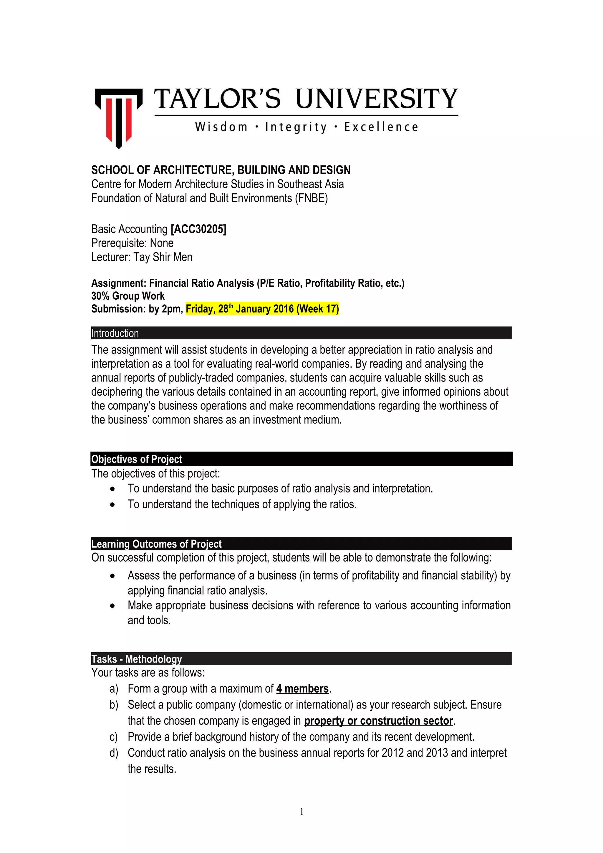 Acc30205 basic accounting assignment september 2015 | DOC | Stocks and ...
