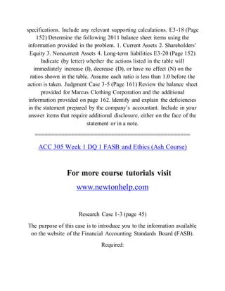 ACC 305 (Ash) Expect Success/newtonhelp.com