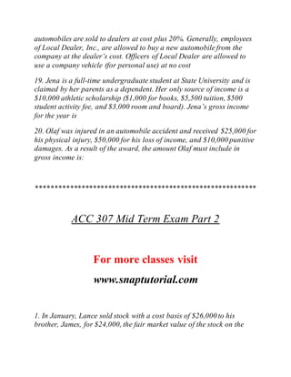 ACC 307 Massive Success / snaptutorial.com