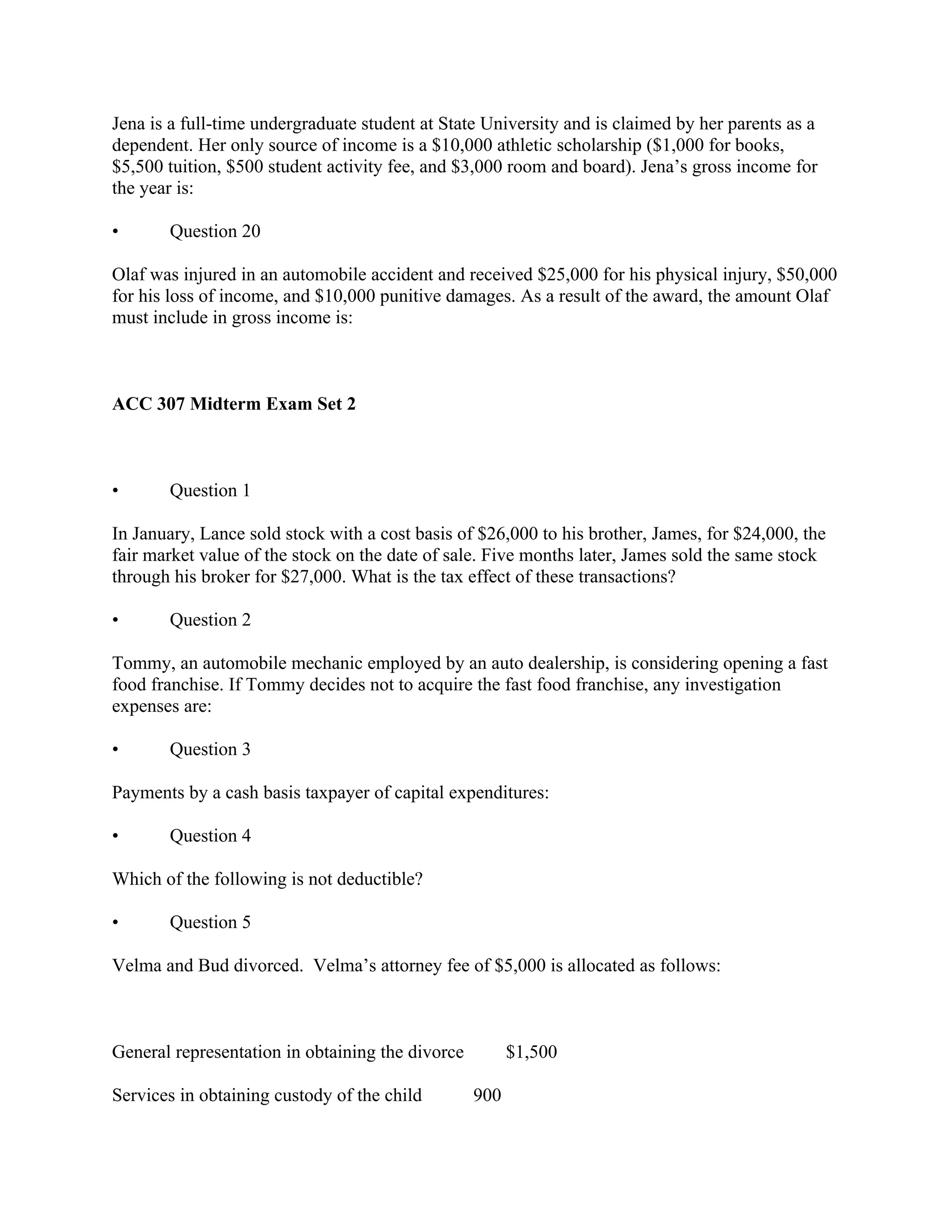Acc 307 Midterm Exam 100 Correct Answers Pdf