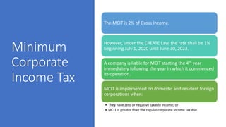ACC311_Corporate Income Taxation in the Philippines | PPTX | Business ...