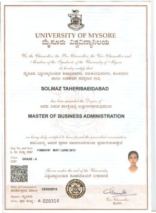 MBA CERTIFICATE | PDF