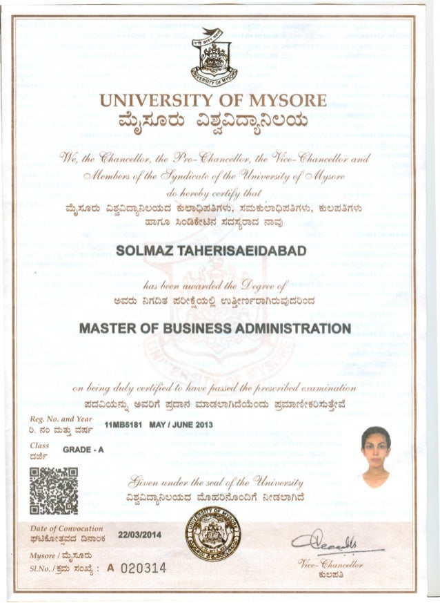 MBA CERTIFICATE MBA CERTIFICATE