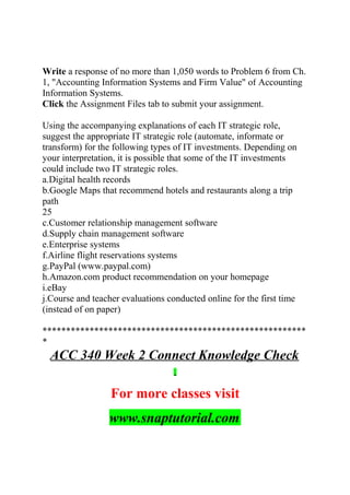 Acc 340 Enhance teaching-snaptutorial.com