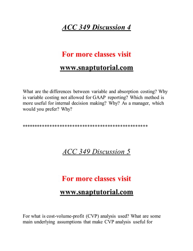 Acc 349 Effective Communication / snaptutorial.com