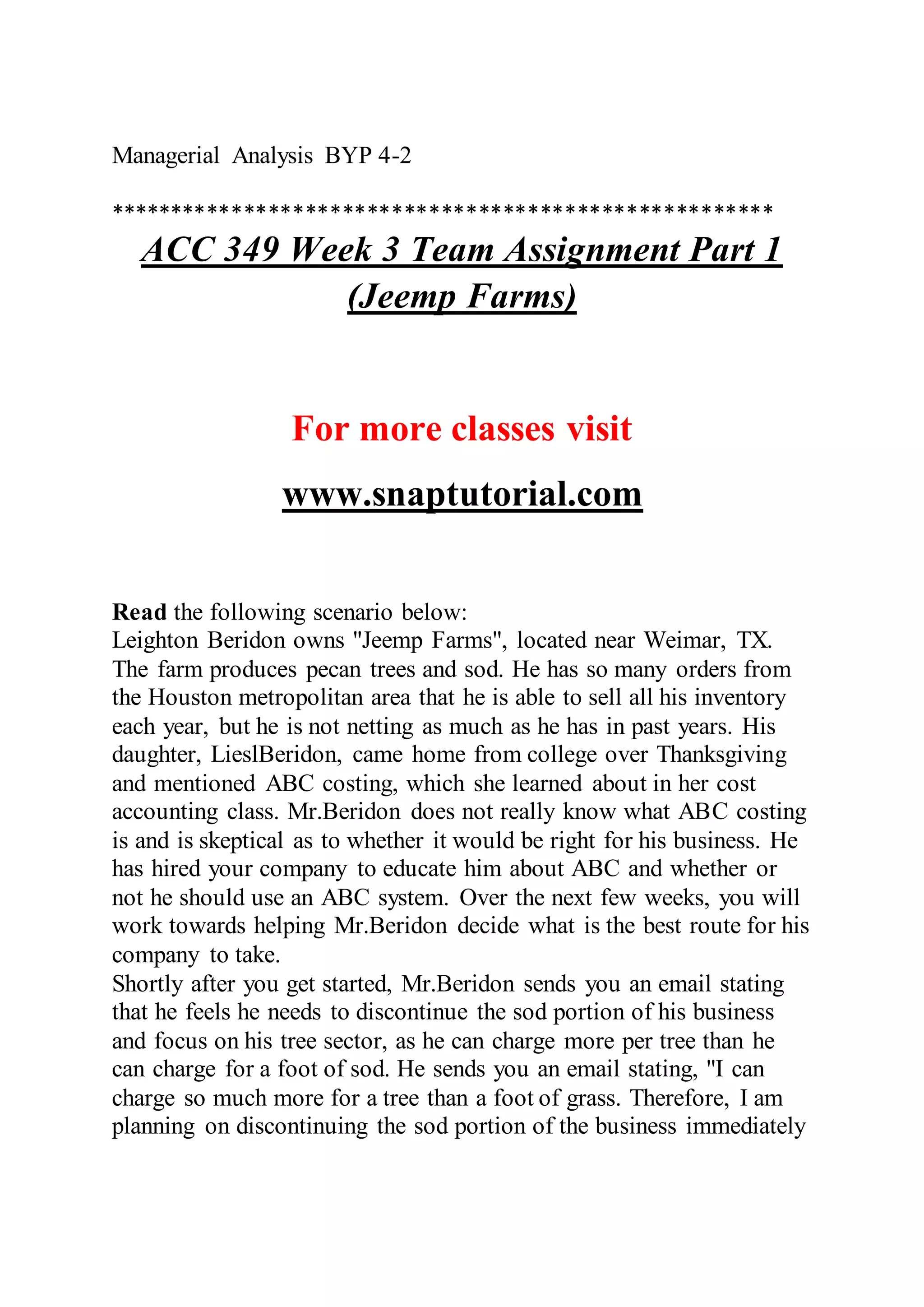 ACC 349 Education Organization / snaptutorial.com