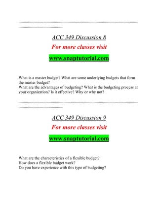ACC 349 Extraordinary Success |snaptutorial.com