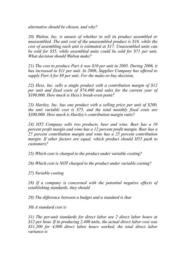 36) The overhead volume variance relates only to | DOC