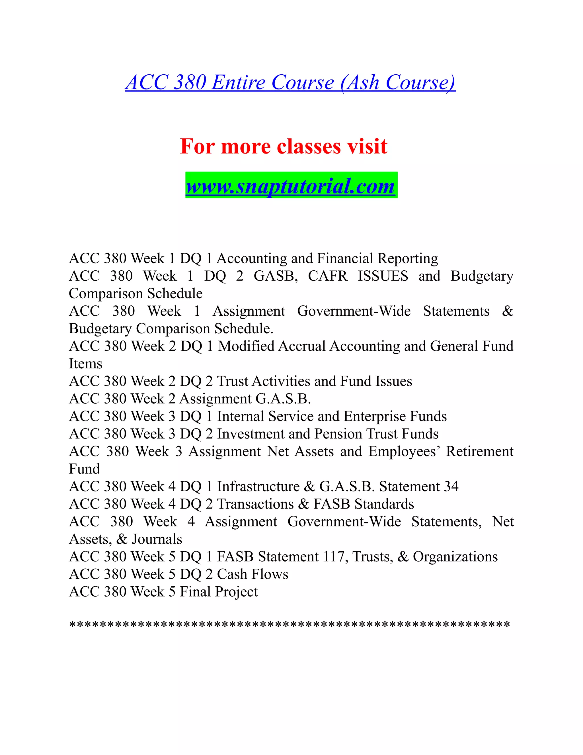 Acc 380 Effective Communication-snaptutorial.com