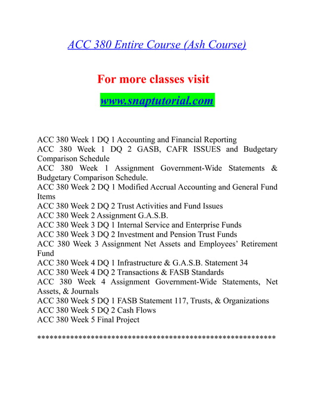 Acc 380 Effective Communication-snaptutorial.com