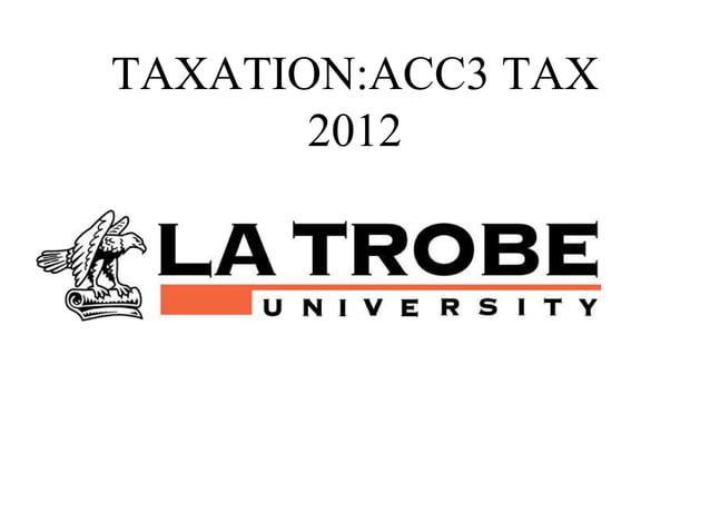 introduction and the tax framework | PPT