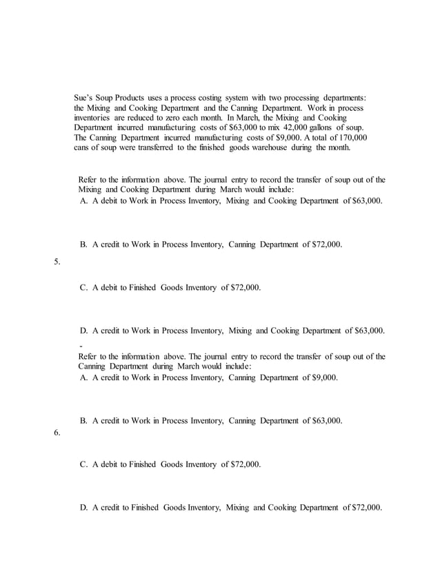 Acc 400 final examination answers | DOCX