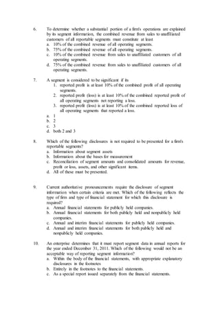 Acc 401 advanced accounting week 10 quiz | DOCX
