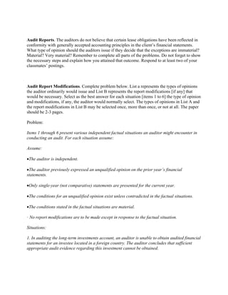 Acc 410 entire course material auditing | PDF