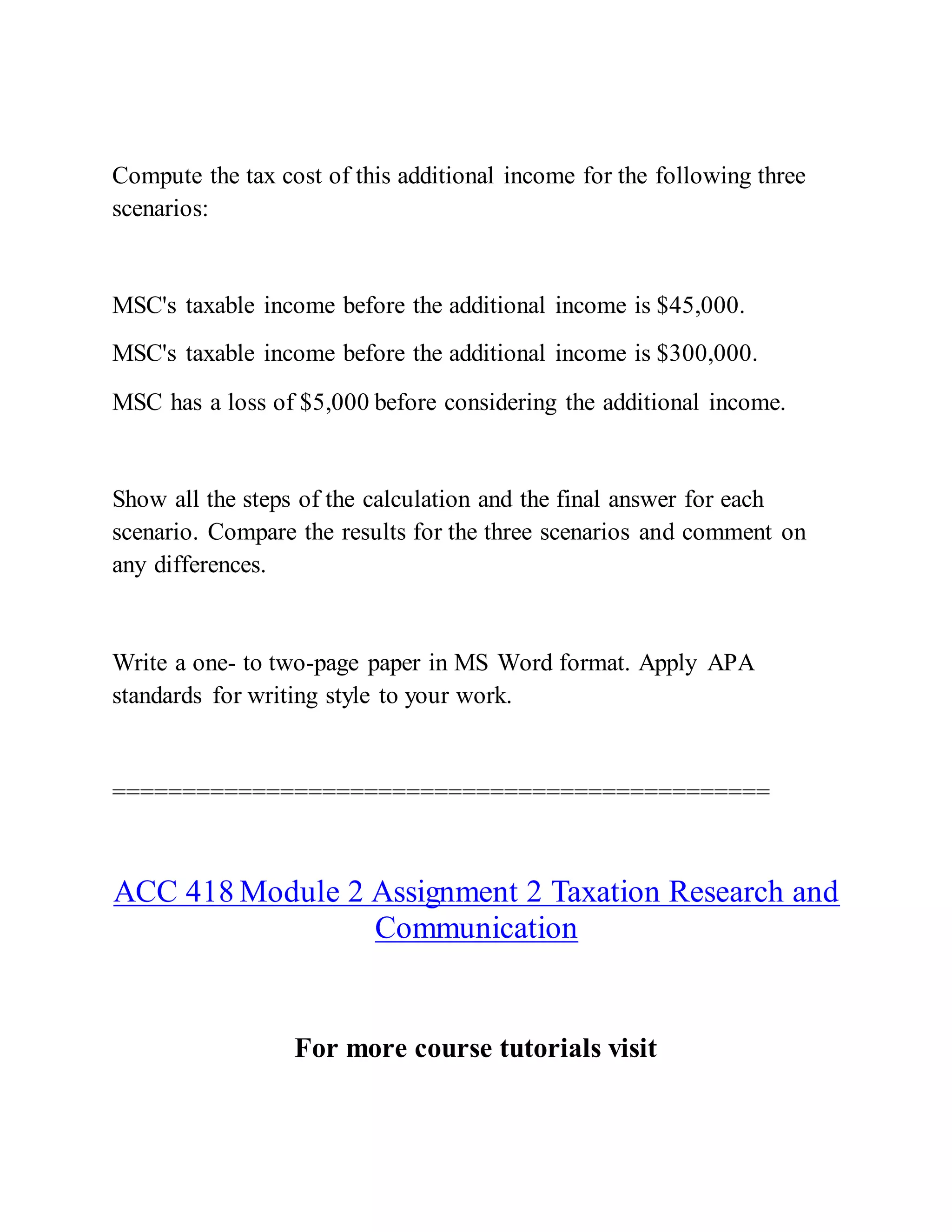 ACC 418 Effective Communication/tutorialrank.com