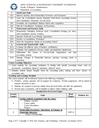 Acc421 advanced accounting syllabus (2) | DOCX