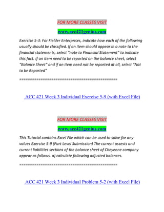 ACC 421 GENIUS Remember Education--acc421genius.com