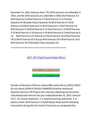 ACC 421 GENIUS Remember Education--acc421genius.com