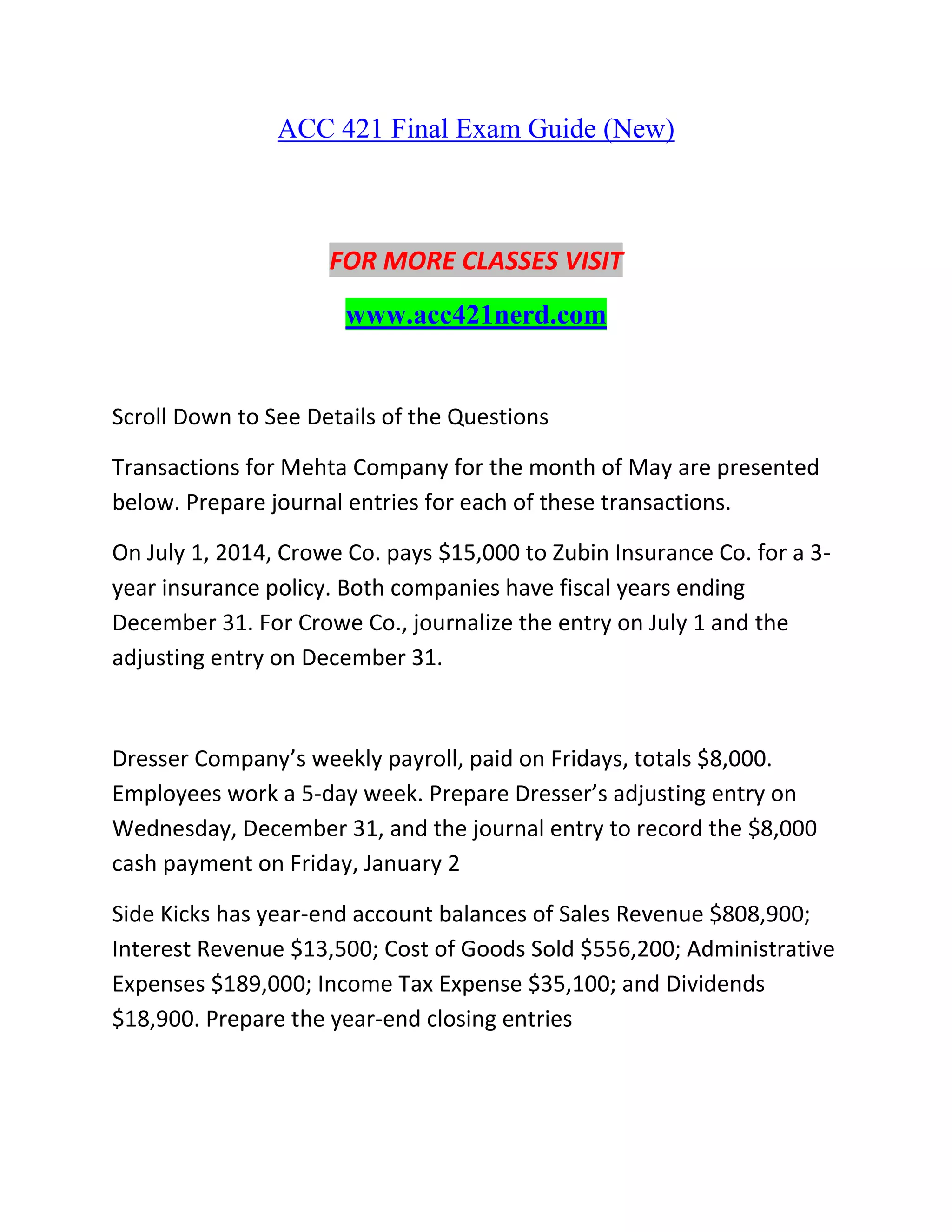 ACC 421 NERD Introduction Education--acc421nerd.com