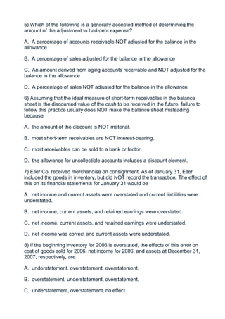 Acc 422 final exam | PDF