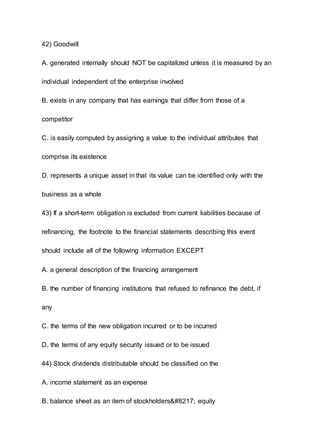 ACC 422 Final Exam 2015 version | DOCX